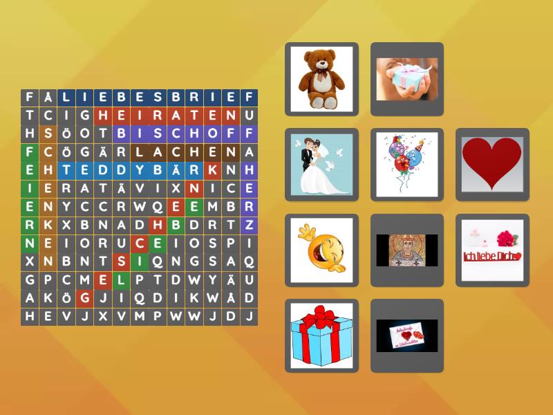 Valentinstag - Wordsearch