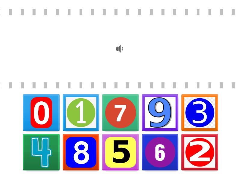 Identifying Numbers 0-9 - Find the match