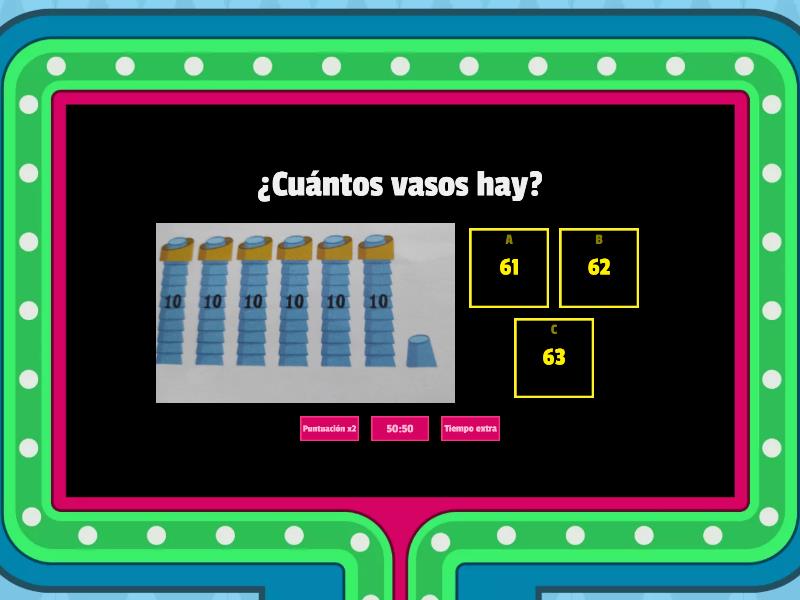 Aprendo los numeros hasta el 69 - Gameshow quiz
