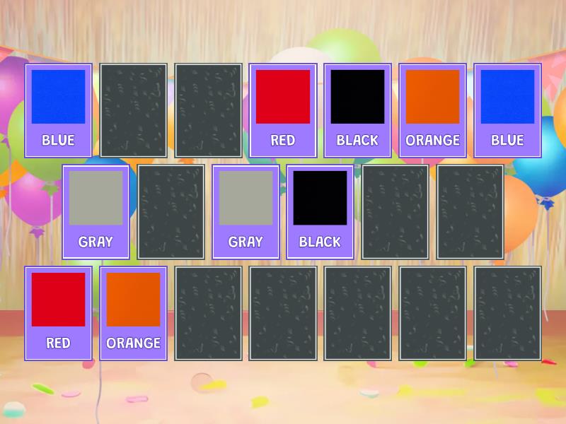 COLORS - Matching pairs