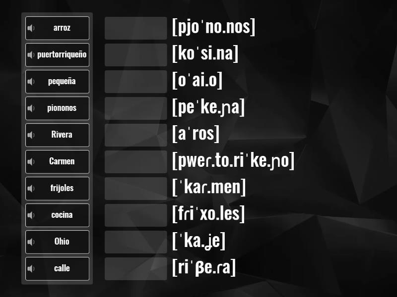 IPA-International Phonetic Alphabet-Cap 7 words - Połącz w pary