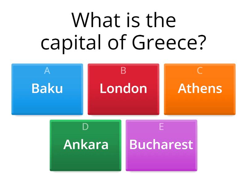 Country Capitals - Quiz