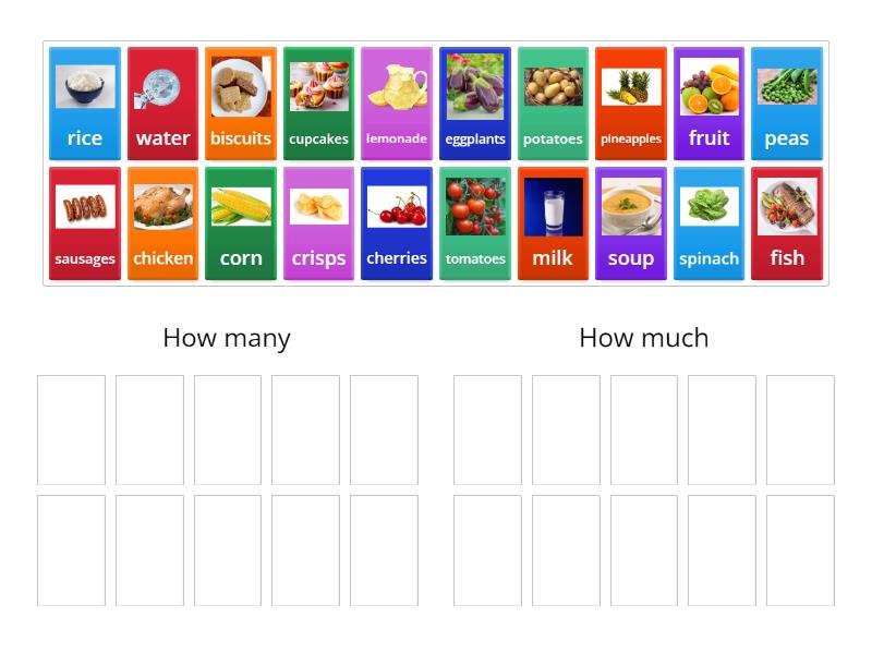 How much/many - Group sort