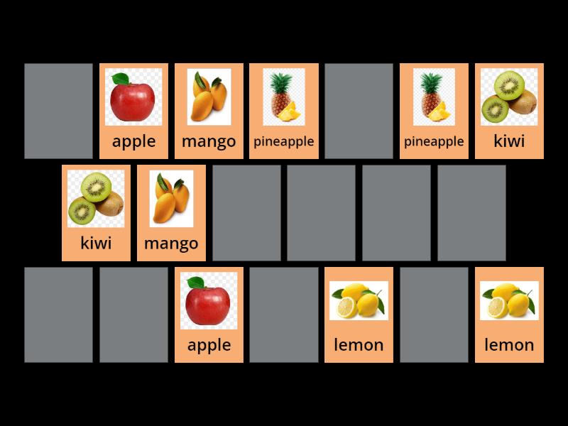 Fruits - Matching pairs