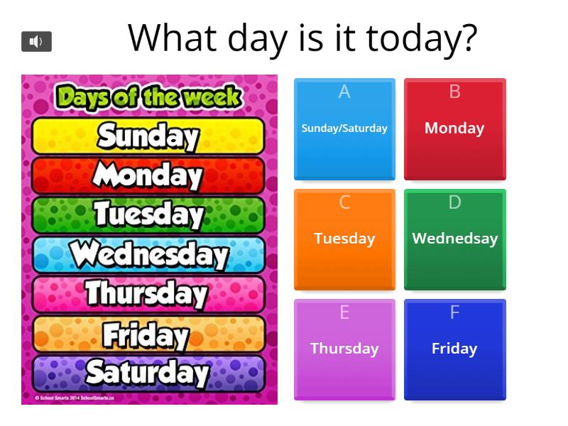 Week days - Quiz