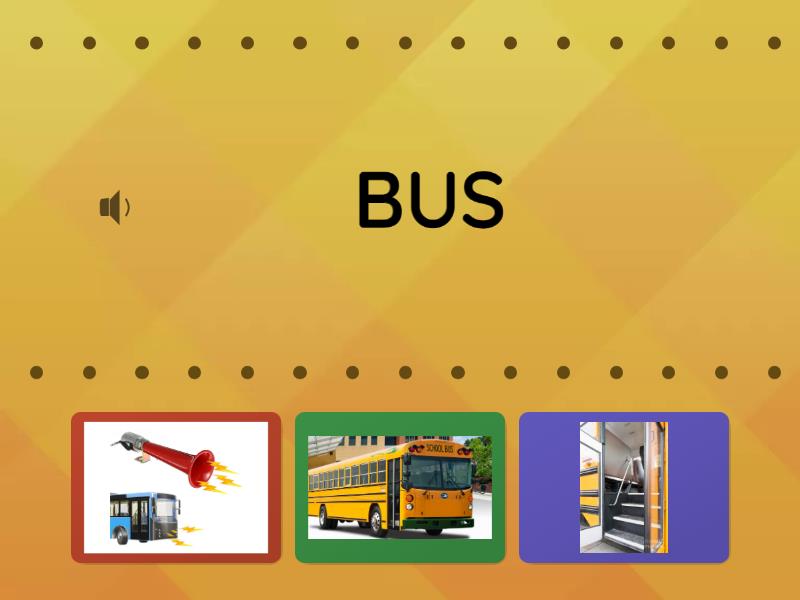 The Wheels on the Bus - Homework - Find the match