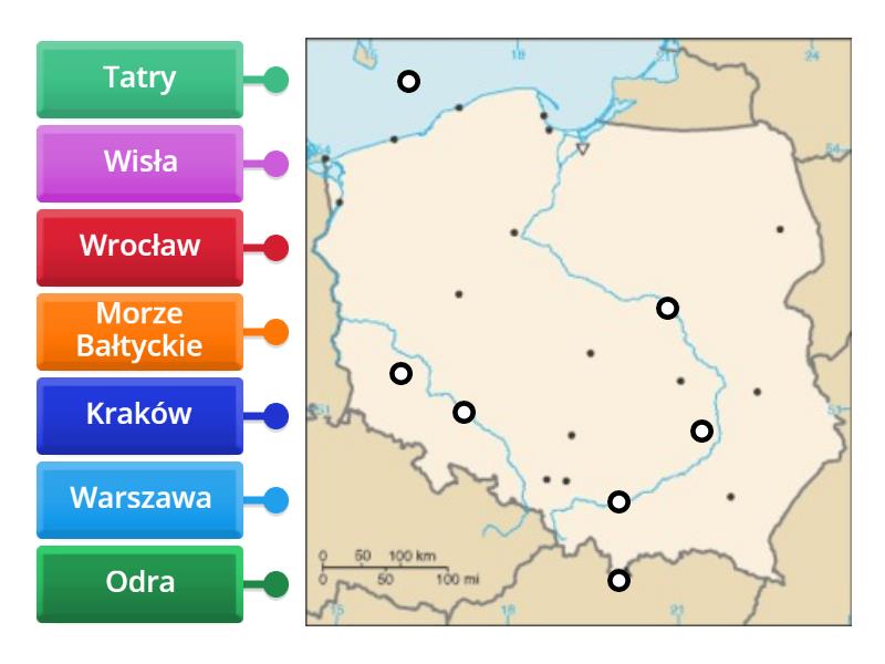 Mapa Polski - Labelled diagram