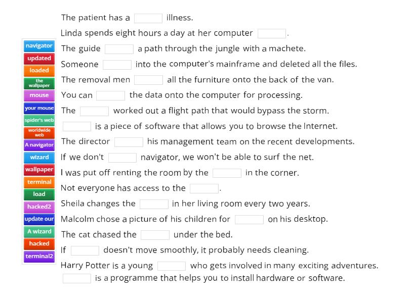Computers - Complete the sentence