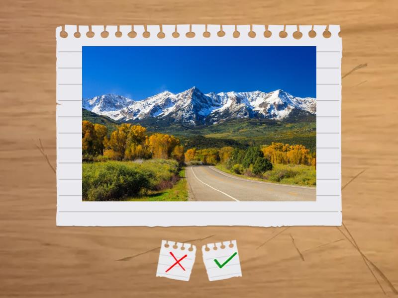 geographical features - landscape - Flash cards