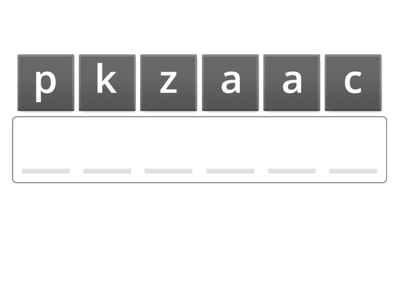 Głoska cz - Anagram