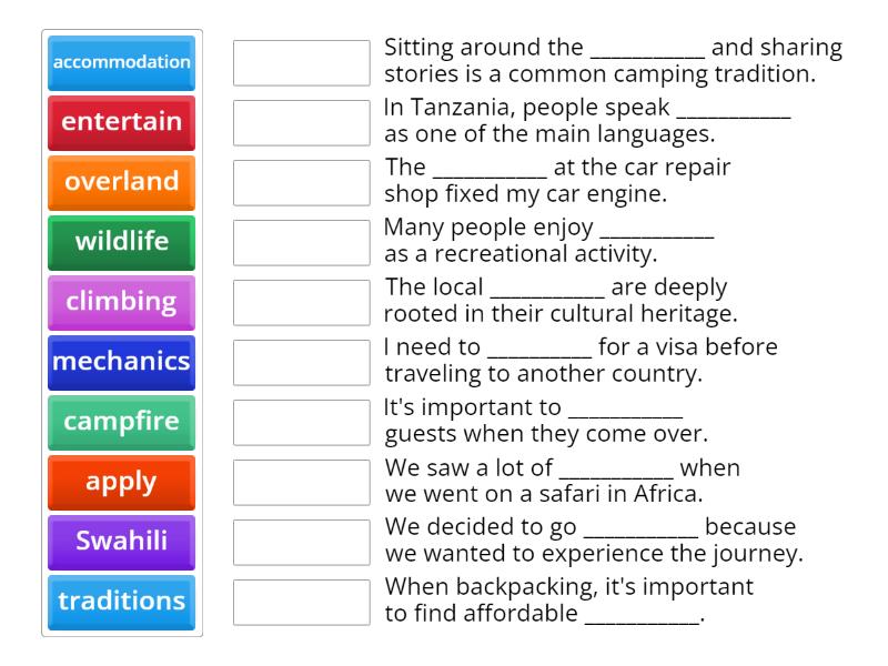 reading matching - Match up