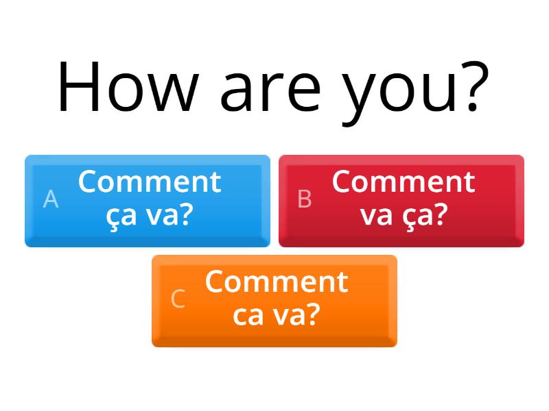 Comment ça va? - Quiz