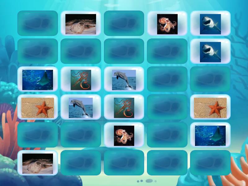 Sea animals game - Matching pairs