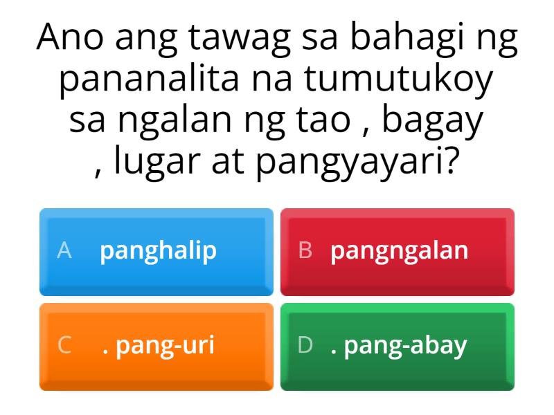 I. Piliin ang titik ng tamang sagot at isulat sa sagutang papel. - Quiz