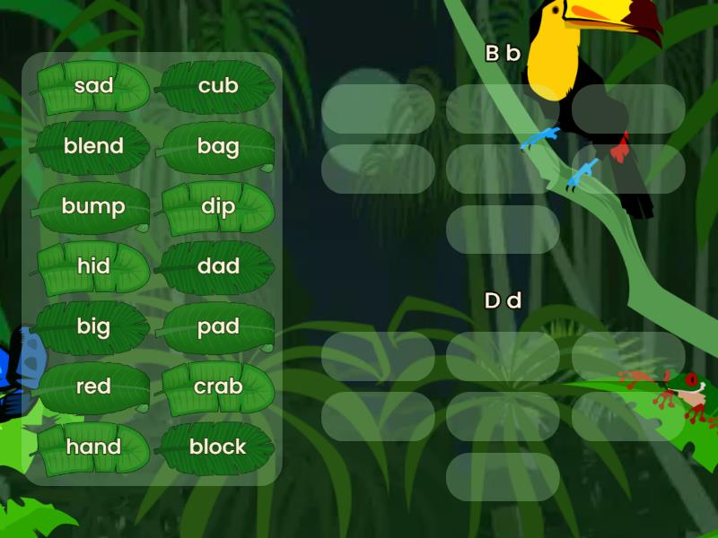 phonics b - d - Group sort