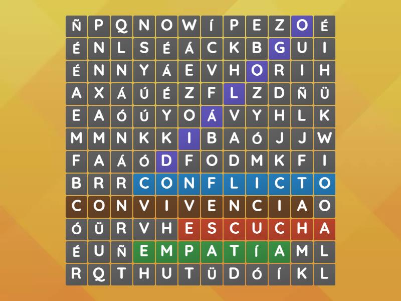 Aprendo a escuchar para poder dialogar - Sopa de letras