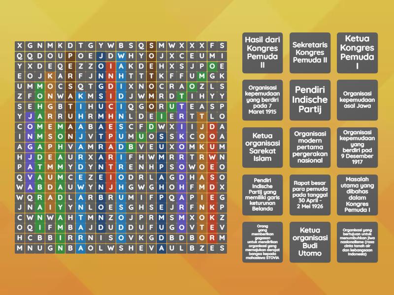 KUIS PPKN 20 MARET 2024 - Sopa de letras