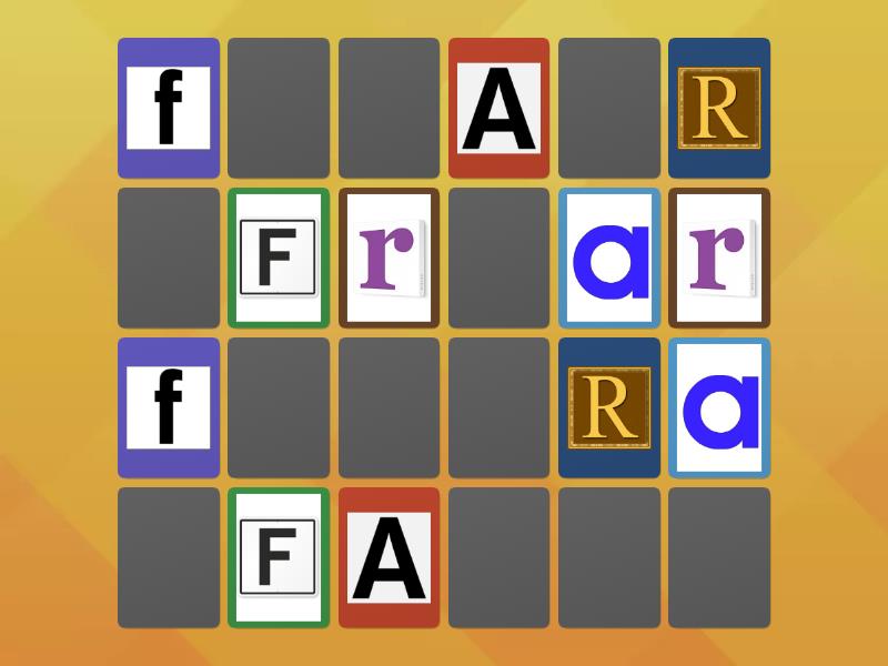 Alphabet Match: Focus Letter F - Matching pairs