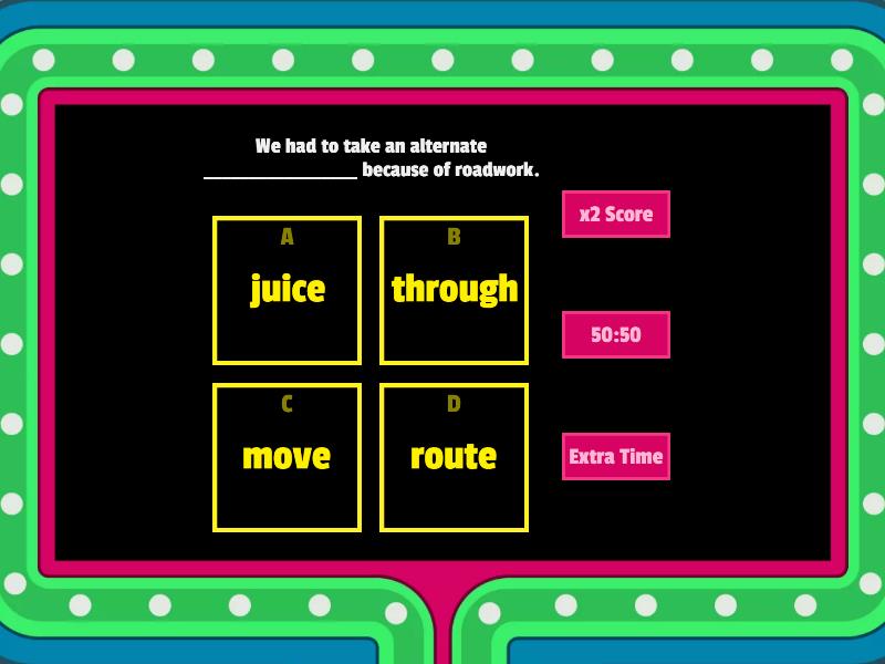 Long U Pattern Spelling - Gameshow quiz