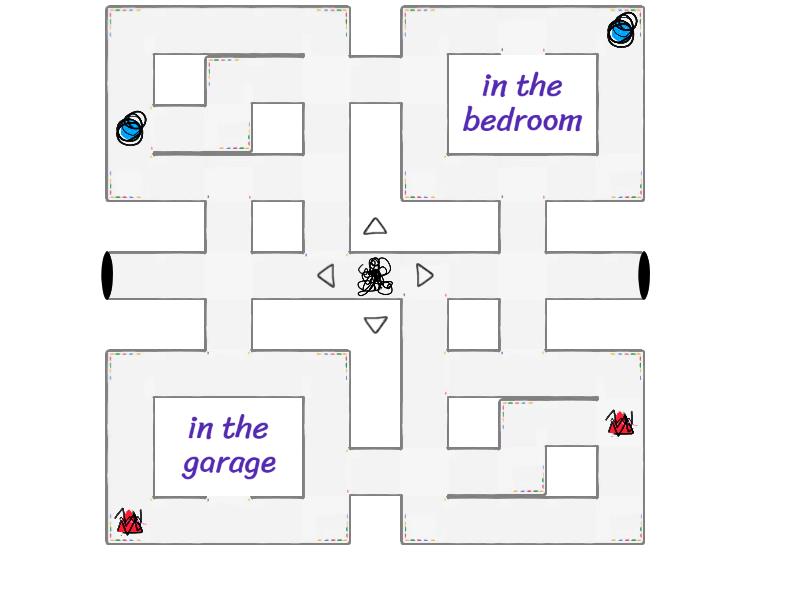 THERE IS / THERE ARE 1 maze - Persecución en el laberinto