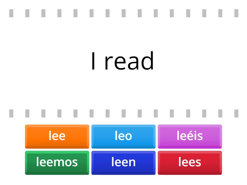 Viva 3 rojo p10 leer present tense - Find the match