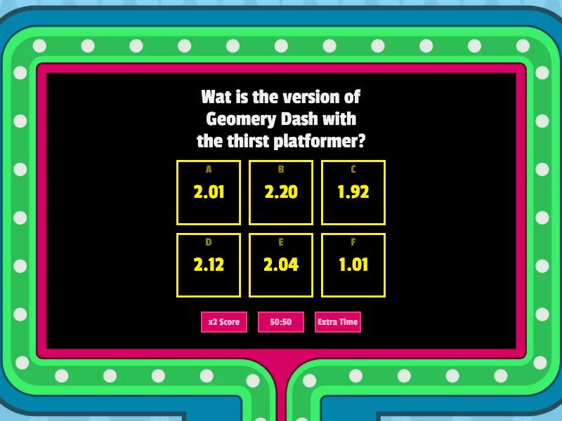 Geometry Dash quiz - Gameshow quiz