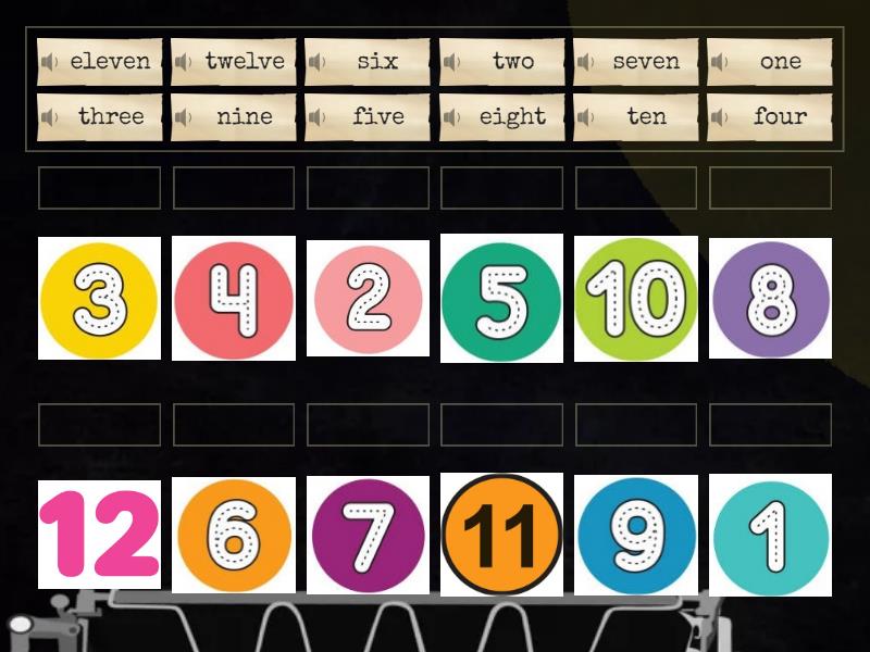 Numbers 1-12 - Match up