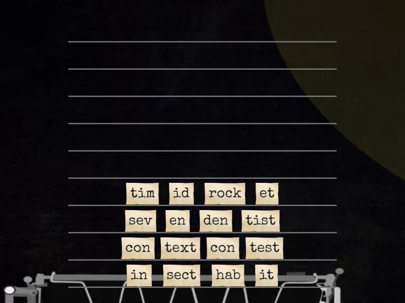 U67b Word Magnet Syllables - Word magnets