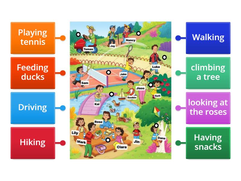 Park's Activities - Labelled diagram