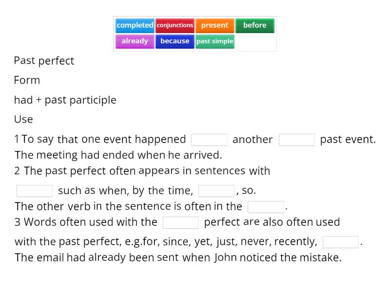 Business English Past Cont Past Perfect - Complete the sentence