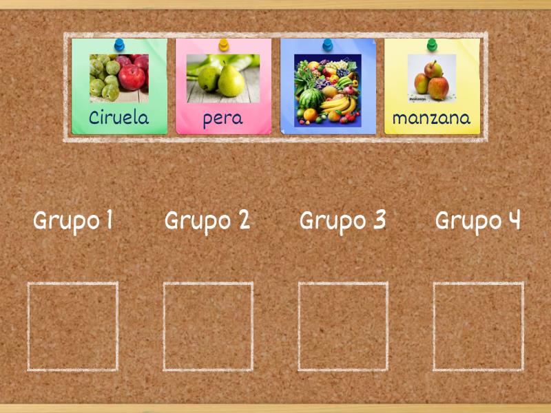 Frutas - Group sort