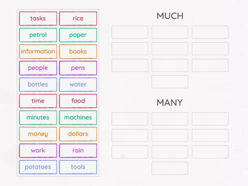 Much or Many? Part 1 - Group sort