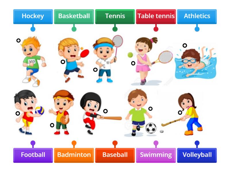 Sports Matching - Labelled diagram