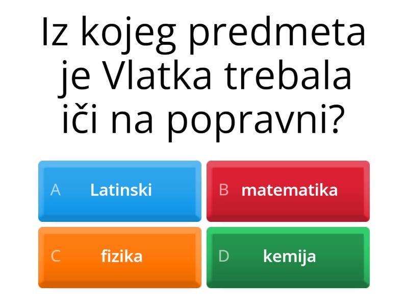lektira zeleni pas lucija - Kviz