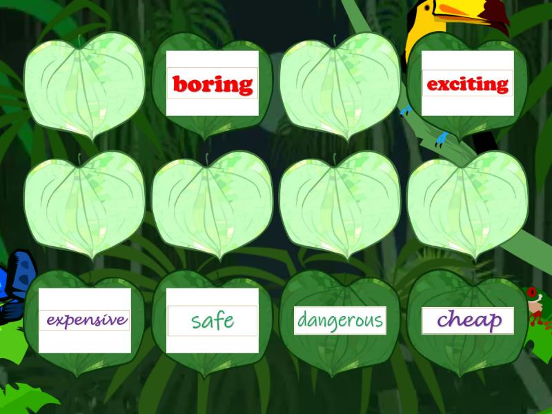 Match the opposite adjectives - Matching pairs