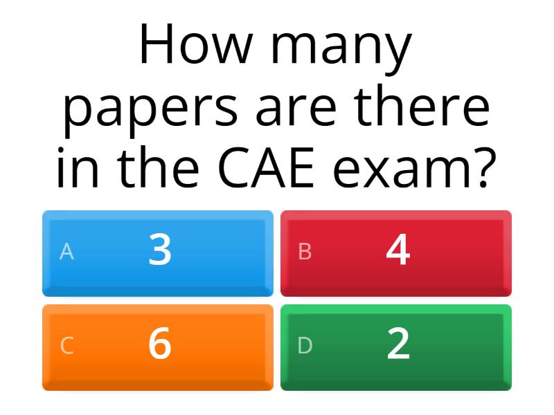 CAE Structure and Score - Cuestionario