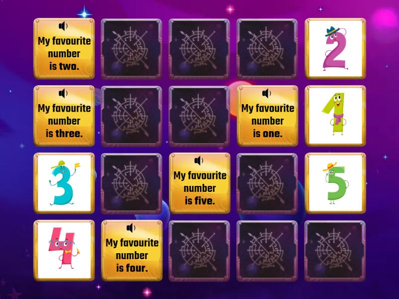 What's your favourite number? - Matching pairs