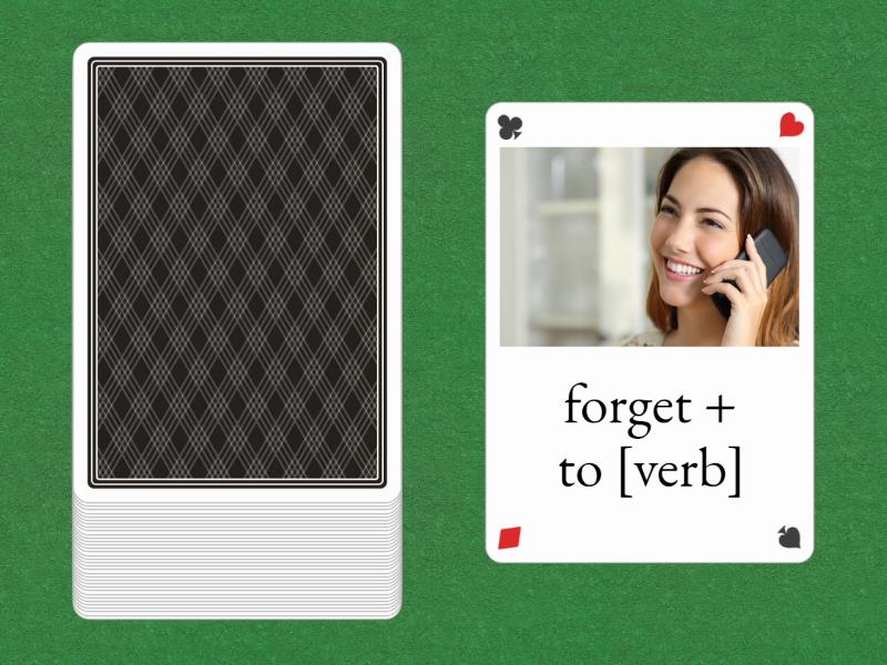 Gerund/Infinitive Speaking Game - Speaking cards