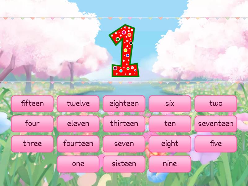 numbers 1-18 - Find the match