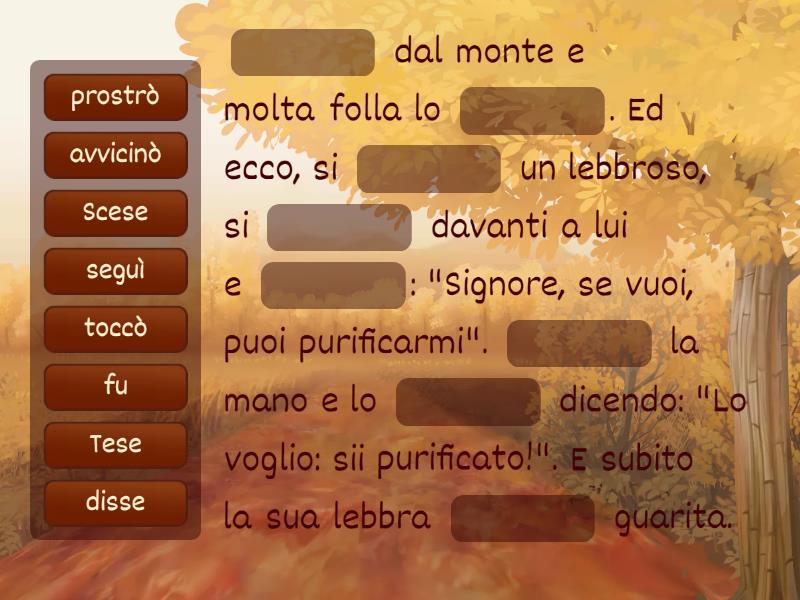 Vangelo di Matteo - Complete the sentence