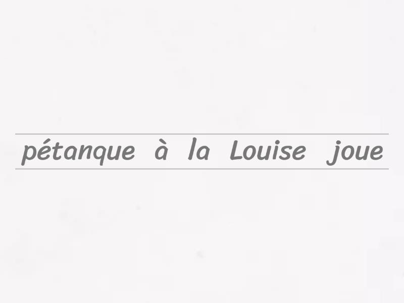 ça roule 1 - chap 9 - faire du/jouer au/du - organiser les phrases ...