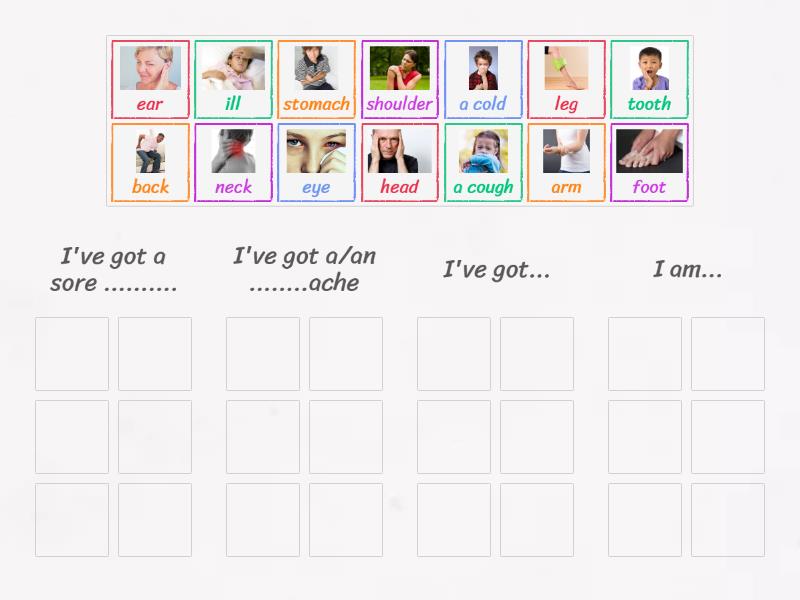 Illnesses - Look 3 Unit 8 - Group sort