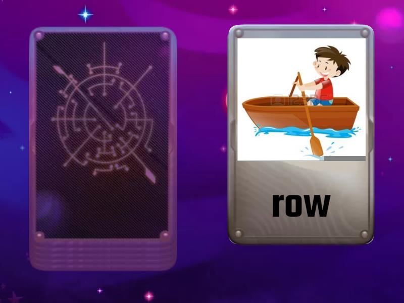 Phonics -ow- - Random cards