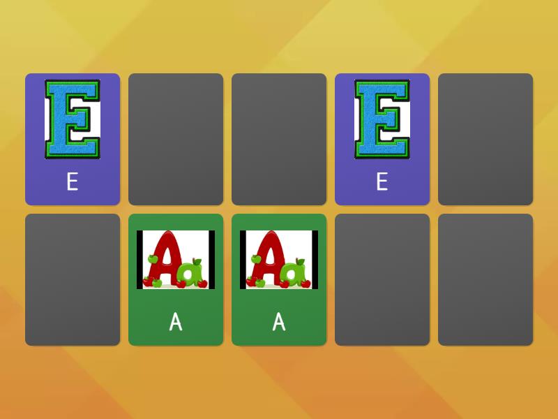 LAS VOCALES -juego de memoria - Matching pairs