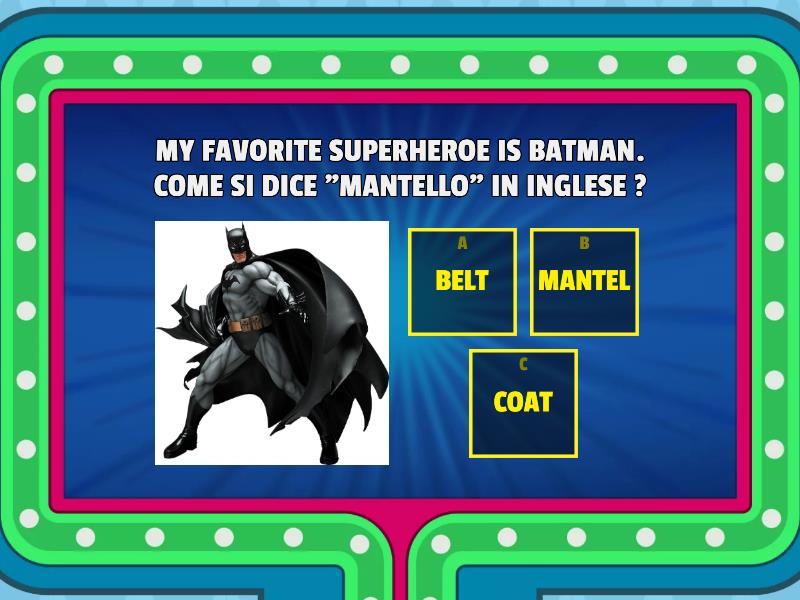 BATMAN QUIZ ENGLISH - Gameshow quiz