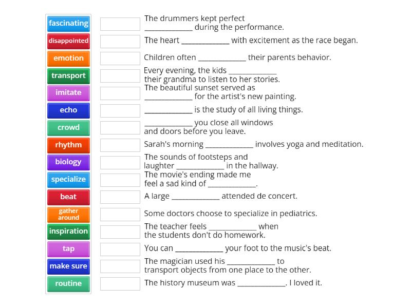 Key Words English - Une las parejas