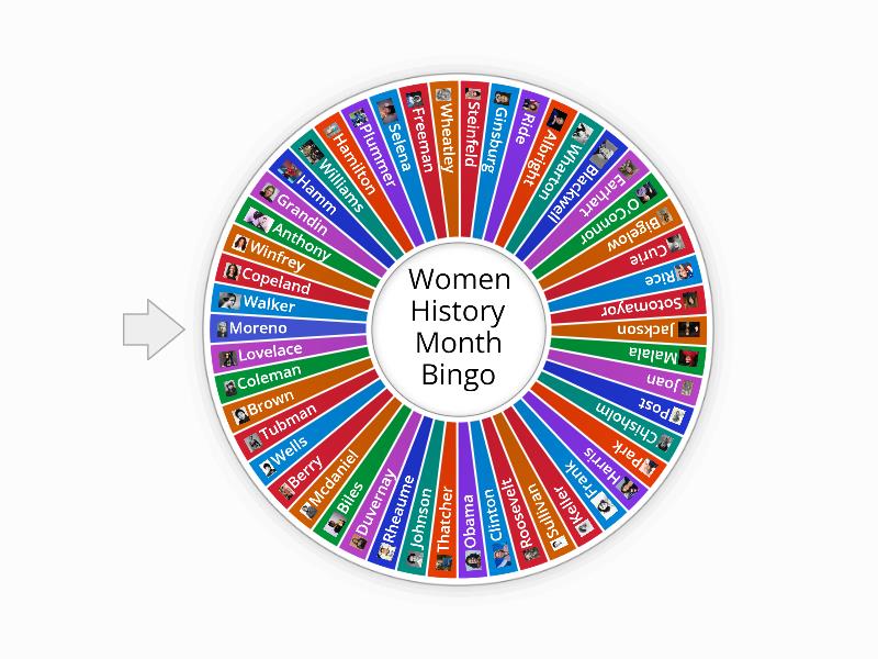 Women History Month Bingo - Rueda aleatoria