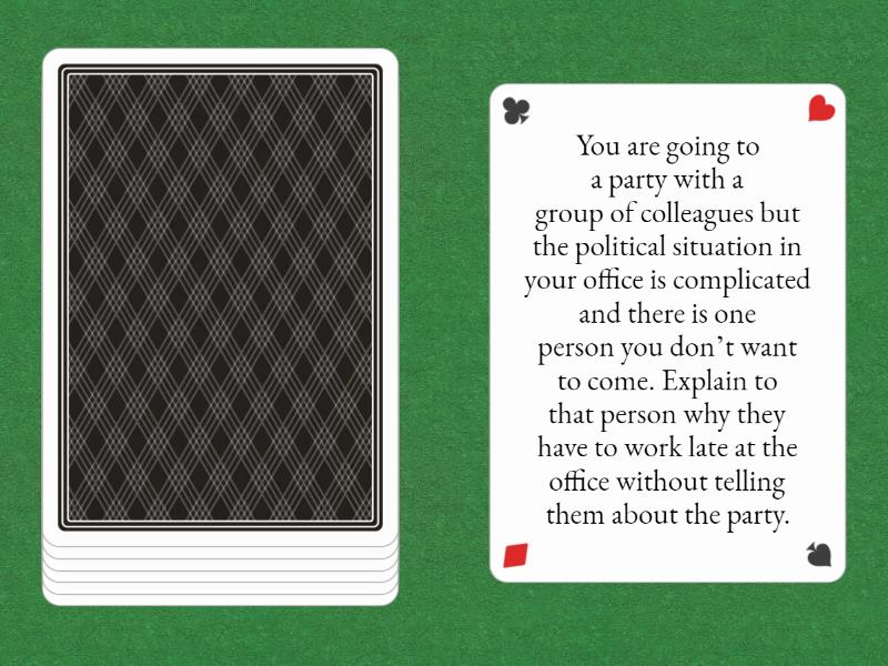 Hesitation devices - Speaking cards