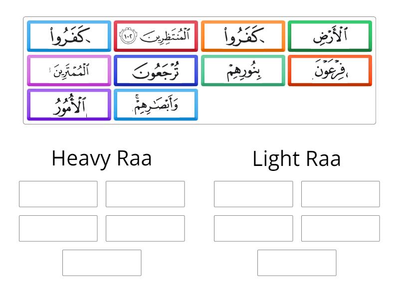 Letter Raa - Group sort