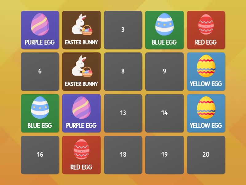 Easter vocabulary.- We're going on an egg hunt... - Parejas
